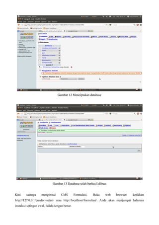 Instalasi cms formulasi di linux | PDF