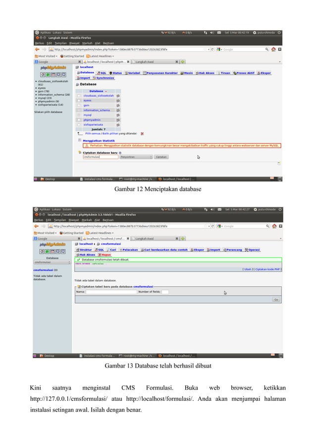 Instalasi cms formulasi di linux | PDF