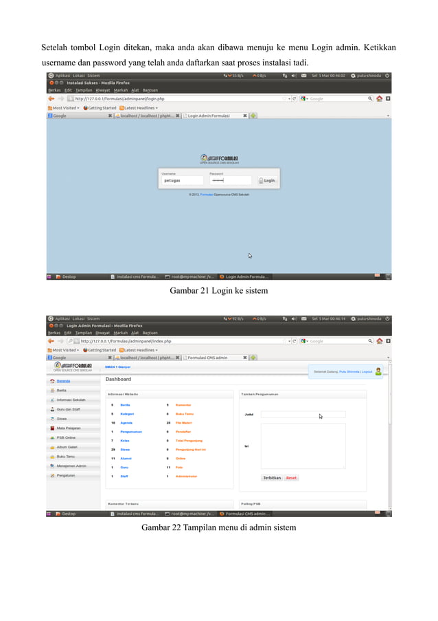 Instalasi cms formulasi di linux | PDF