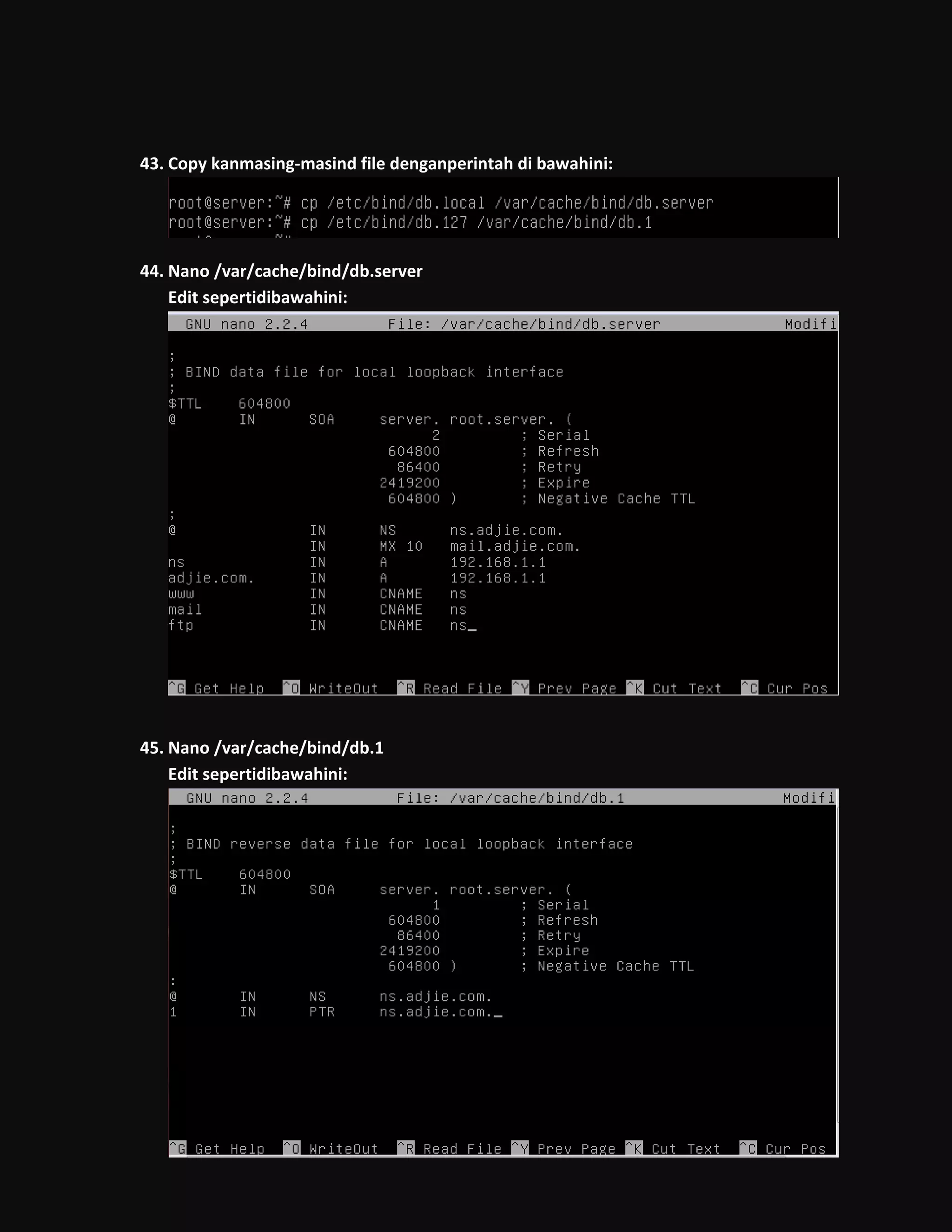 Instalasi dan konfigurasi debian wheezy 7 | DOCX