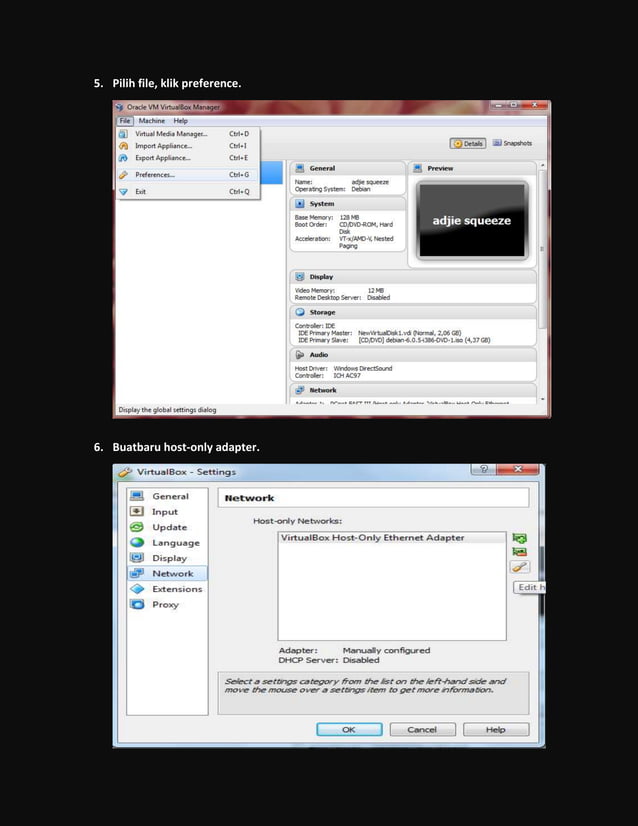 Instalasi dan konfigurasi debian wheezy 7 | DOCX
