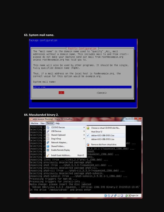 Instalasi dan konfigurasi debian wheezy 7 | DOCX