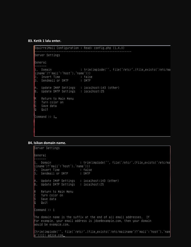 Instalasi dan konfigurasi debian wheezy 7 | DOCX