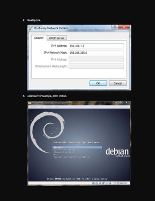 Instalasi dan konfigurasi debian wheezy 7 | DOCX
