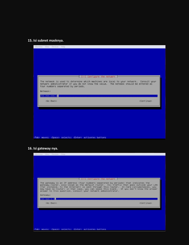 Instalasi dan konfigurasi debian wheezy 7 | DOCX