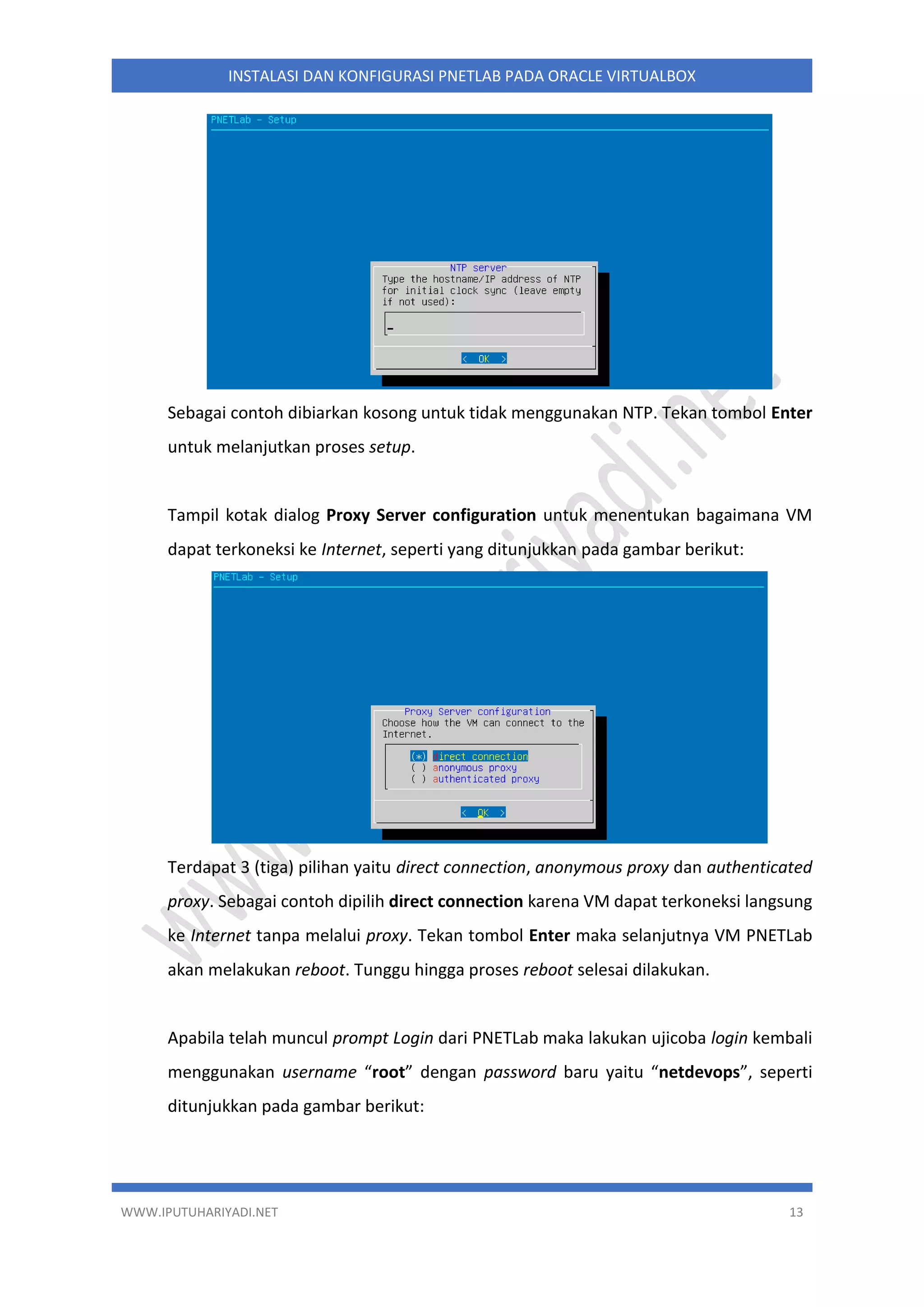 Instalasi dan Konfigurasi PNETLab pada Oracle VirtualBox | PDF