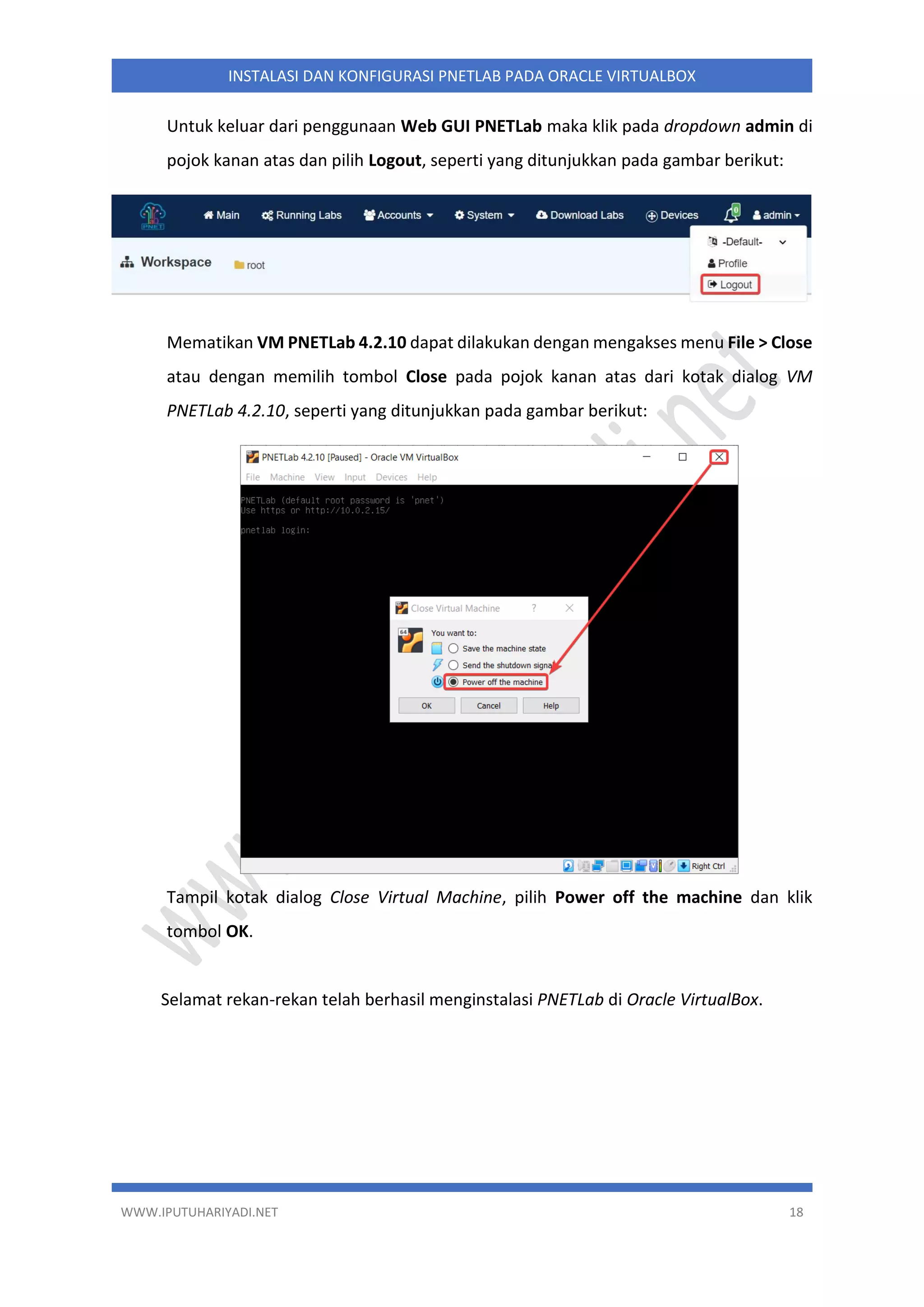 Instalasi dan Konfigurasi PNETLab pada Oracle VirtualBox | PDF
