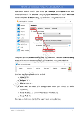 Instalasi dan Konfigurasi PNETLab pada Oracle VirtualBox | PDF