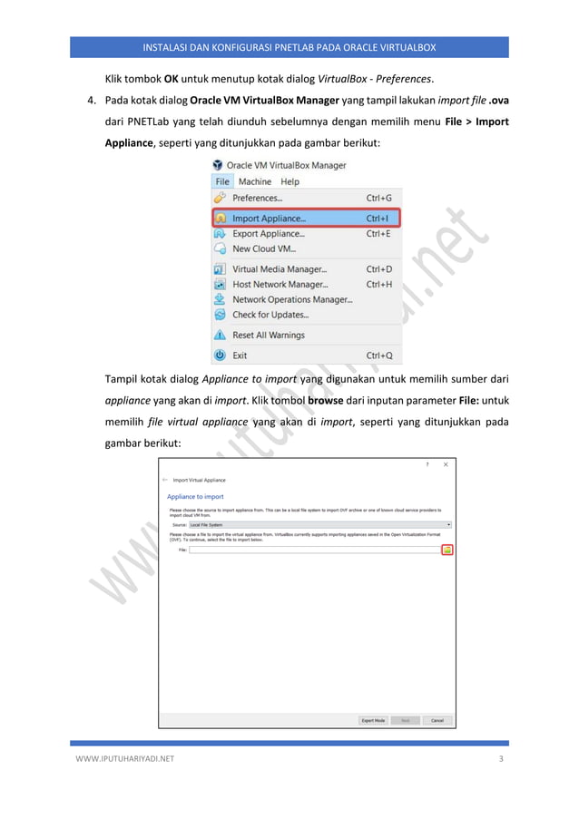 Instalasi dan Konfigurasi PNETLab pada Oracle VirtualBox | PDF