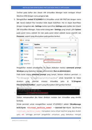 Instalasi dan Konfigurasi PNETLab pada Oracle VirtualBox | PDF