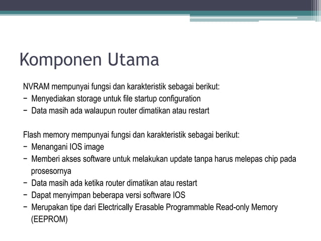 Instalasi dan konfigurasi router ( 1 ) | PPT