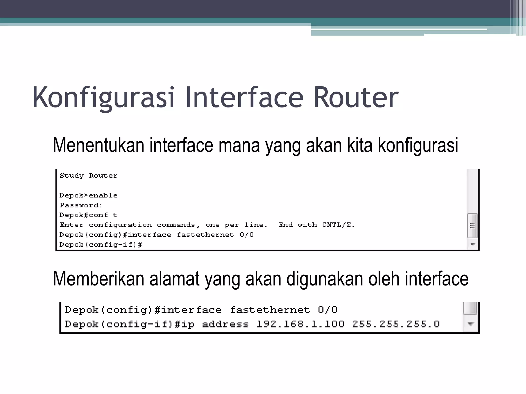 Instalasi dan konfigurasi router ( 2 ) | PPTX