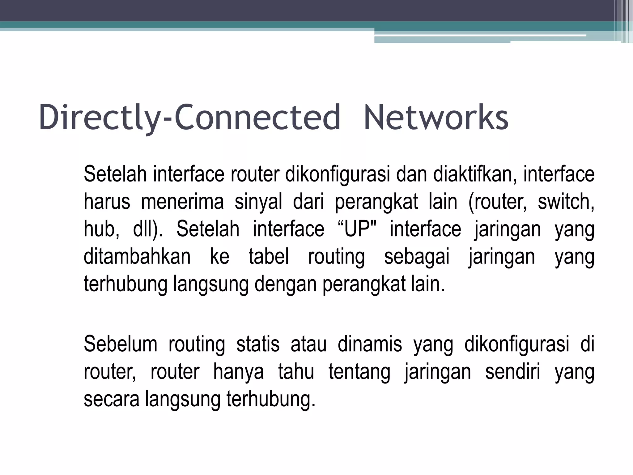 Instalasi dan konfigurasi router ( 3 ) | PPT | Free Download