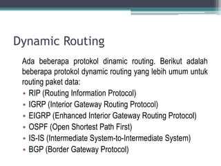 Instalasi dan konfigurasi router ( 3 ) | PPT