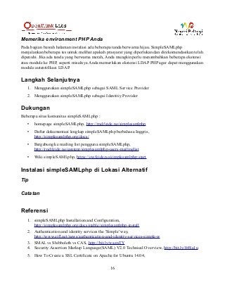Instalasi dan Konfigurasi simpleSAMLphp | PDF
