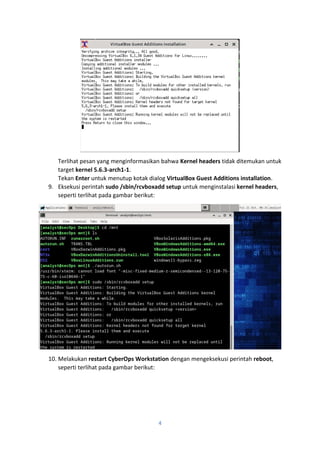 Instalasi dan Konfigurasi VirtualBox Guest Additions pada VM CyberOps Workstation | PDF