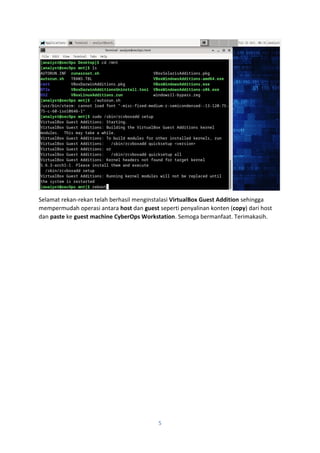Instalasi dan Konfigurasi VirtualBox Guest Additions pada VM CyberOps ...