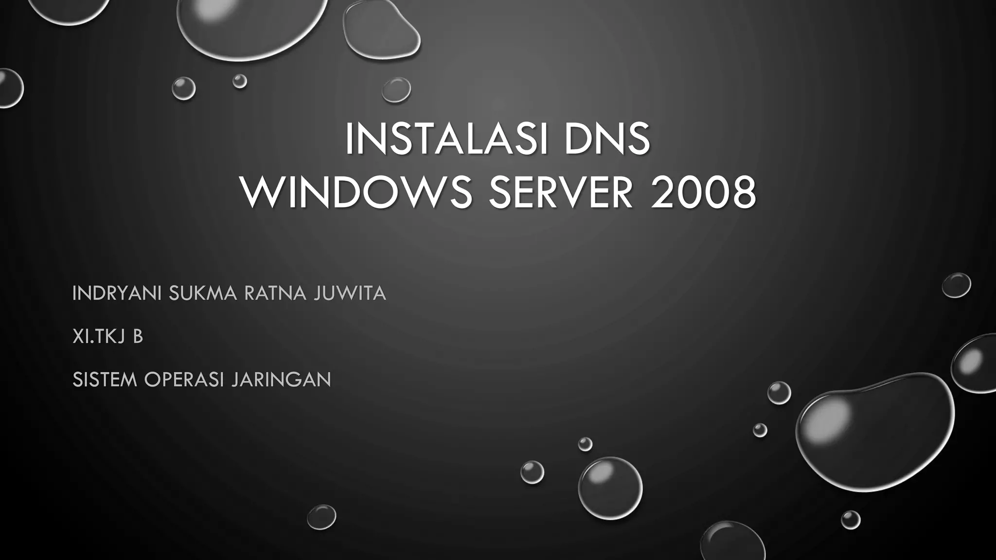 Instalasi dns, Join Domain dan Subdomain | PPT