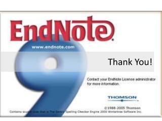 Instalasi end note 9 | PPTX