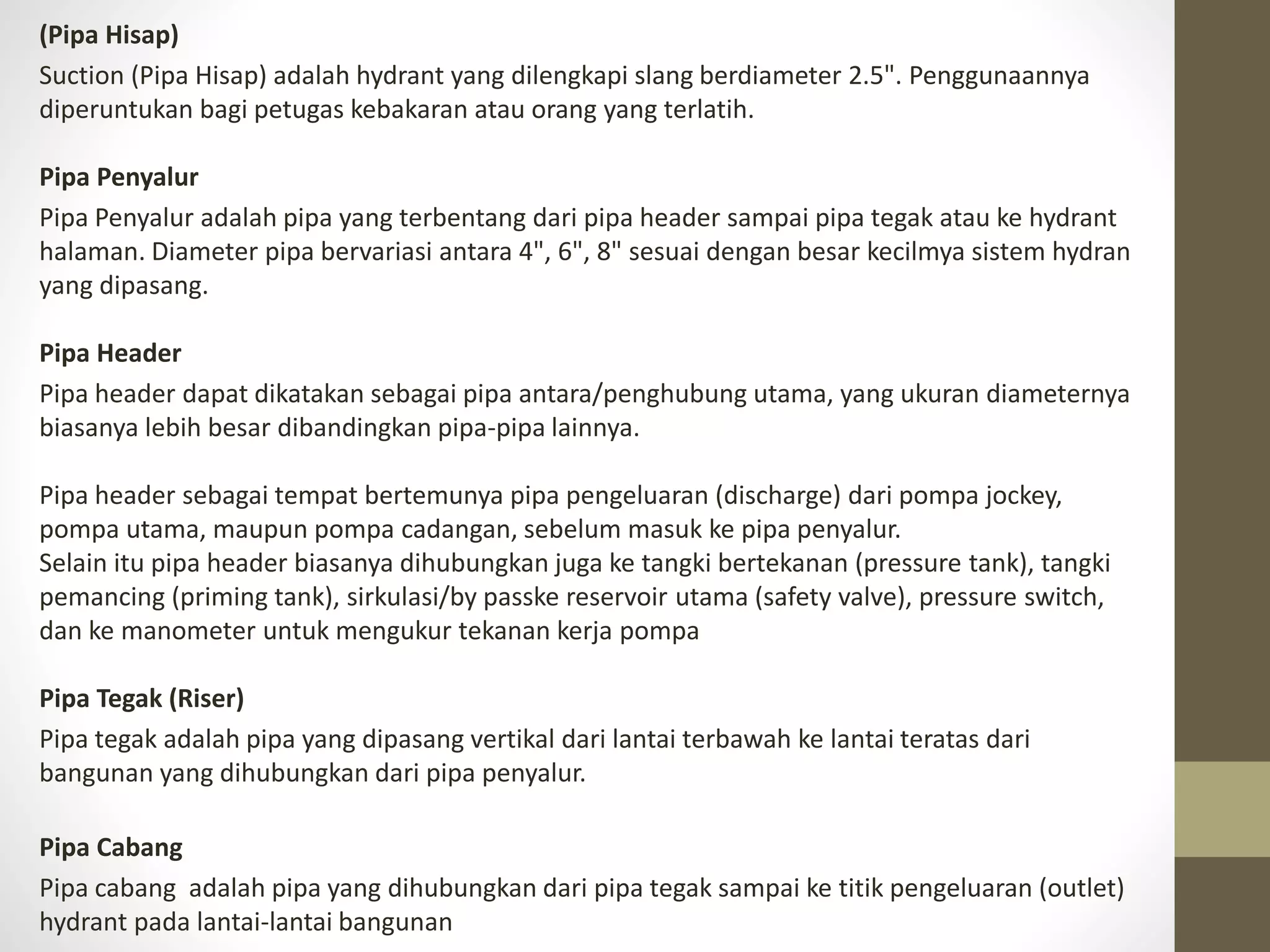 Instalasi fire hydrant | PPTX