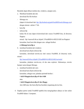 Instalasi Free Bsd | PDF