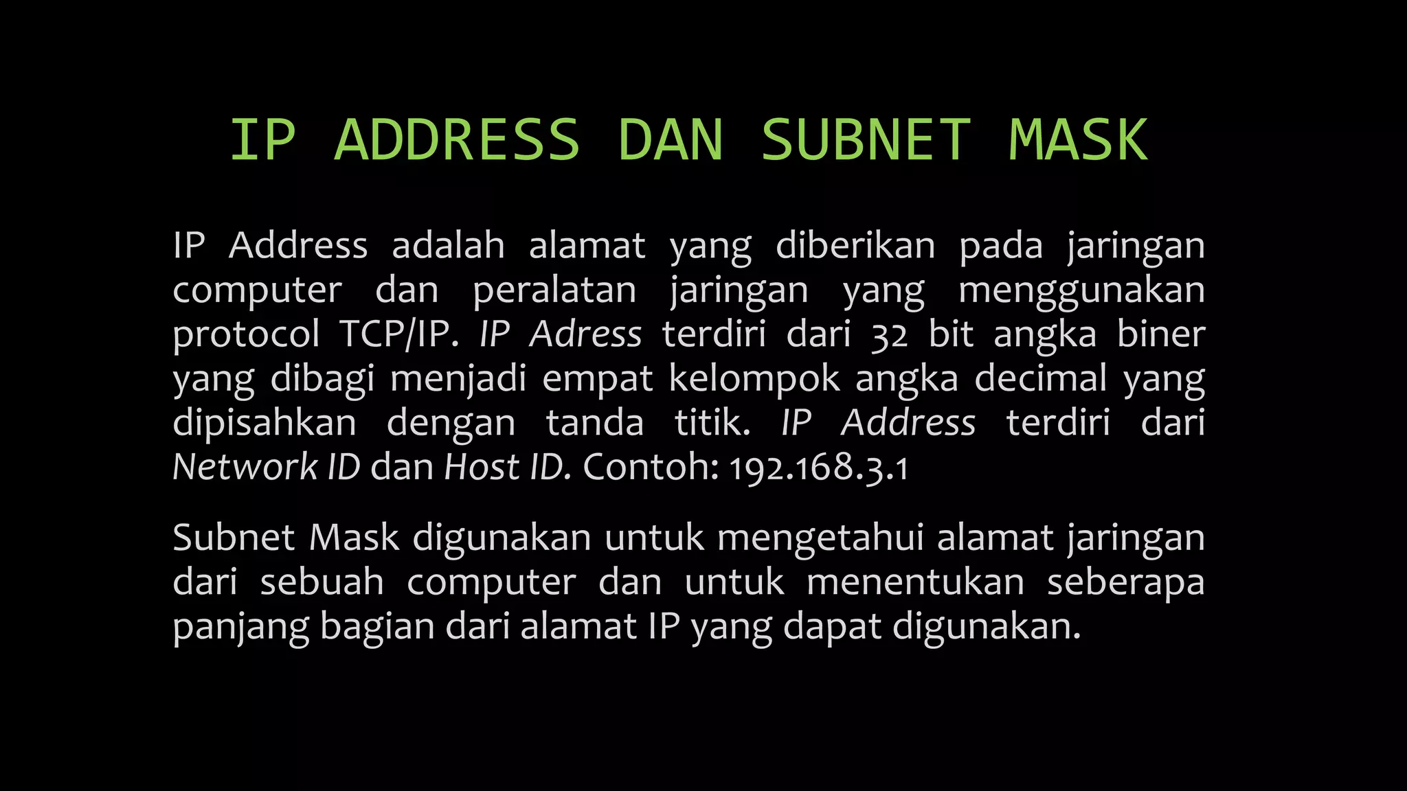 Instalasi jaringan komputer | PPTX
