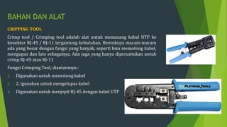 Instalasi kabel UTP untuk jaringan komputer | PPSX