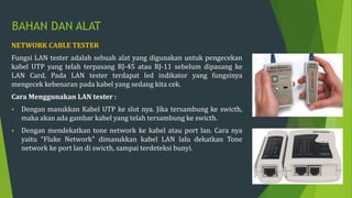 Instalasi kabel UTP untuk jaringan komputer | PPSX