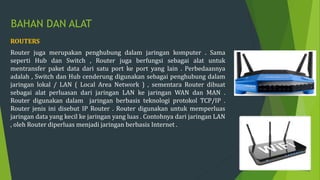 Instalasi kabel UTP untuk jaringan komputer | PPSX