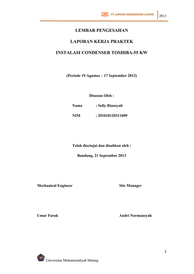 Instalasi kondensor pltp 55 mw | PDF