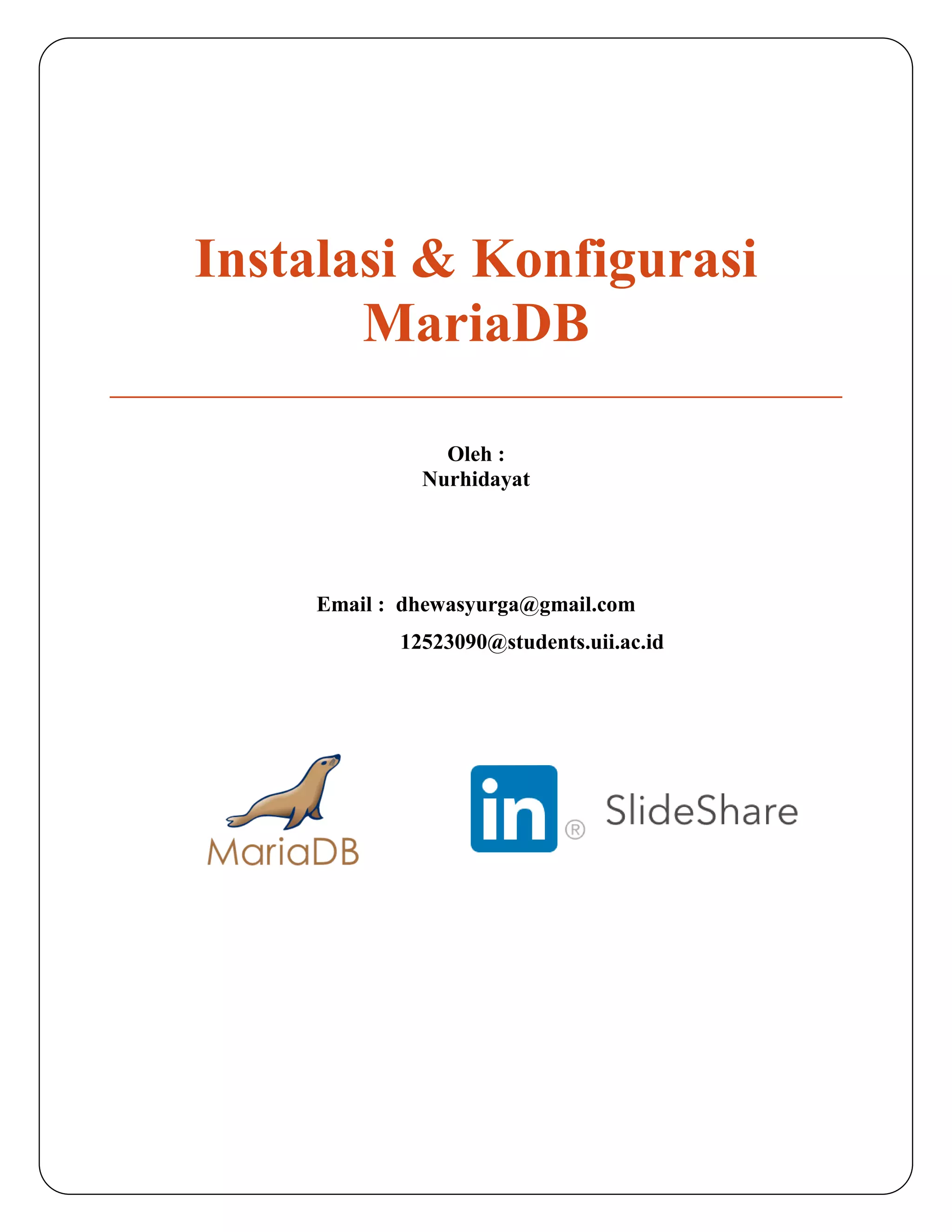 Instalasi & Konfigurasi MariaDB | PDF