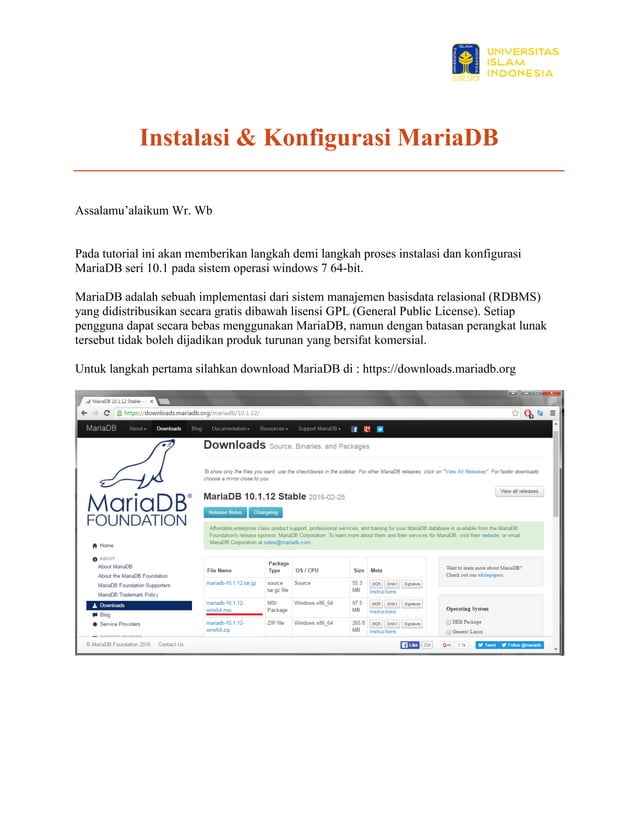 Instalasi & Konfigurasi MariaDB | PDF