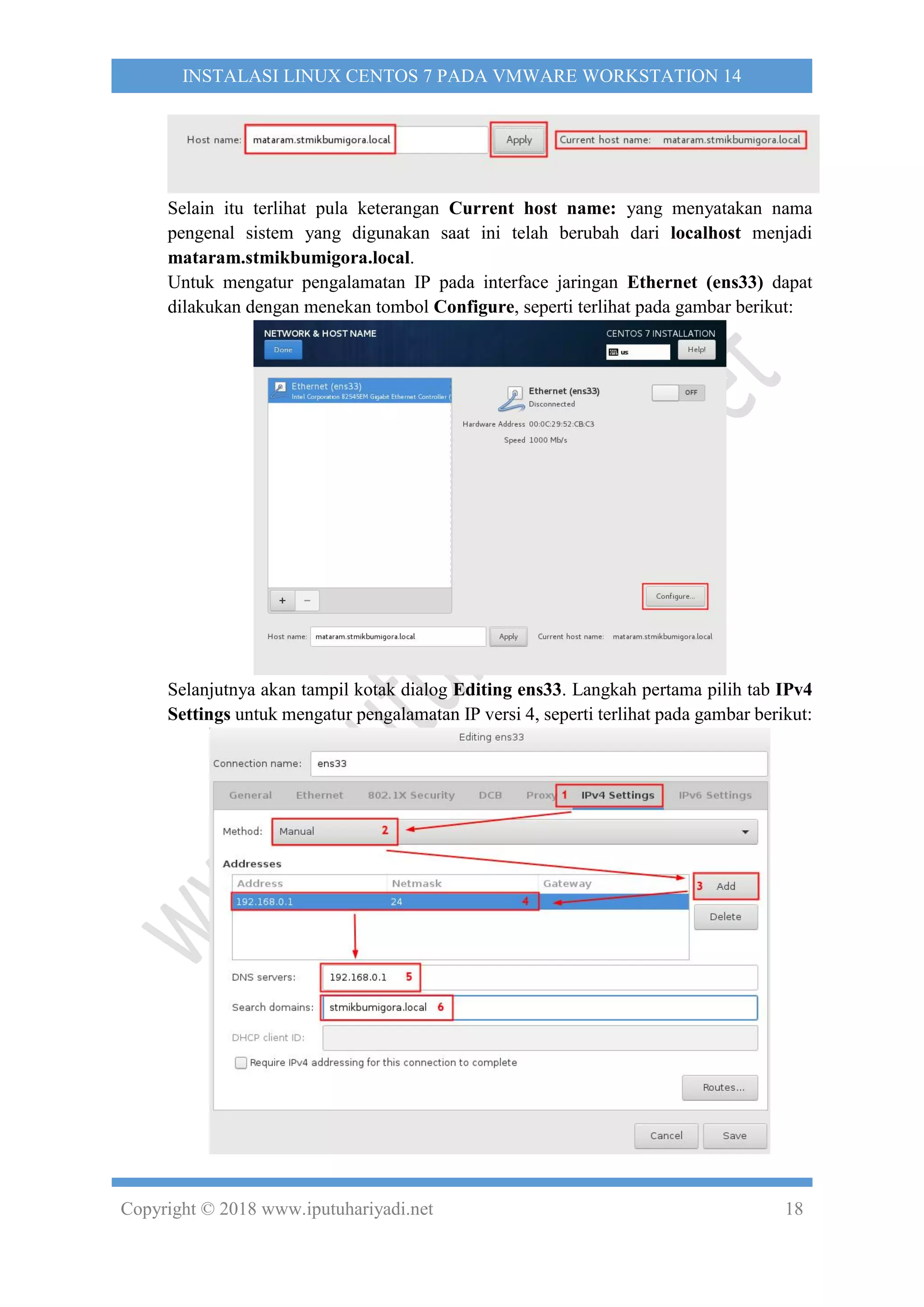 Instalasi Linux CentOS 7 pada VMWare Workstation 14 | PDF
