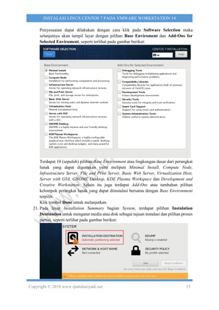 Instalasi Linux CentOS 7 pada VMWare Workstation 14 | PDF