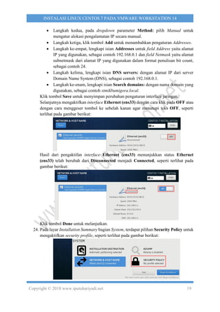 Instalasi Linux CentOS 7 pada VMWare Workstation 14 | PDF
