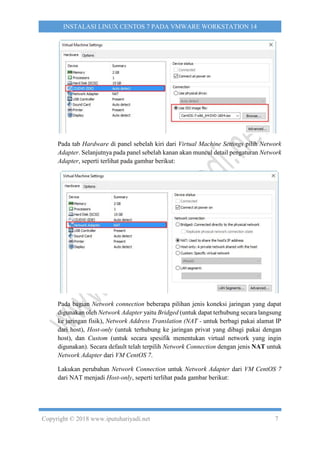 Instalasi Linux CentOS 7 pada VMWare Workstation 14 | PDF