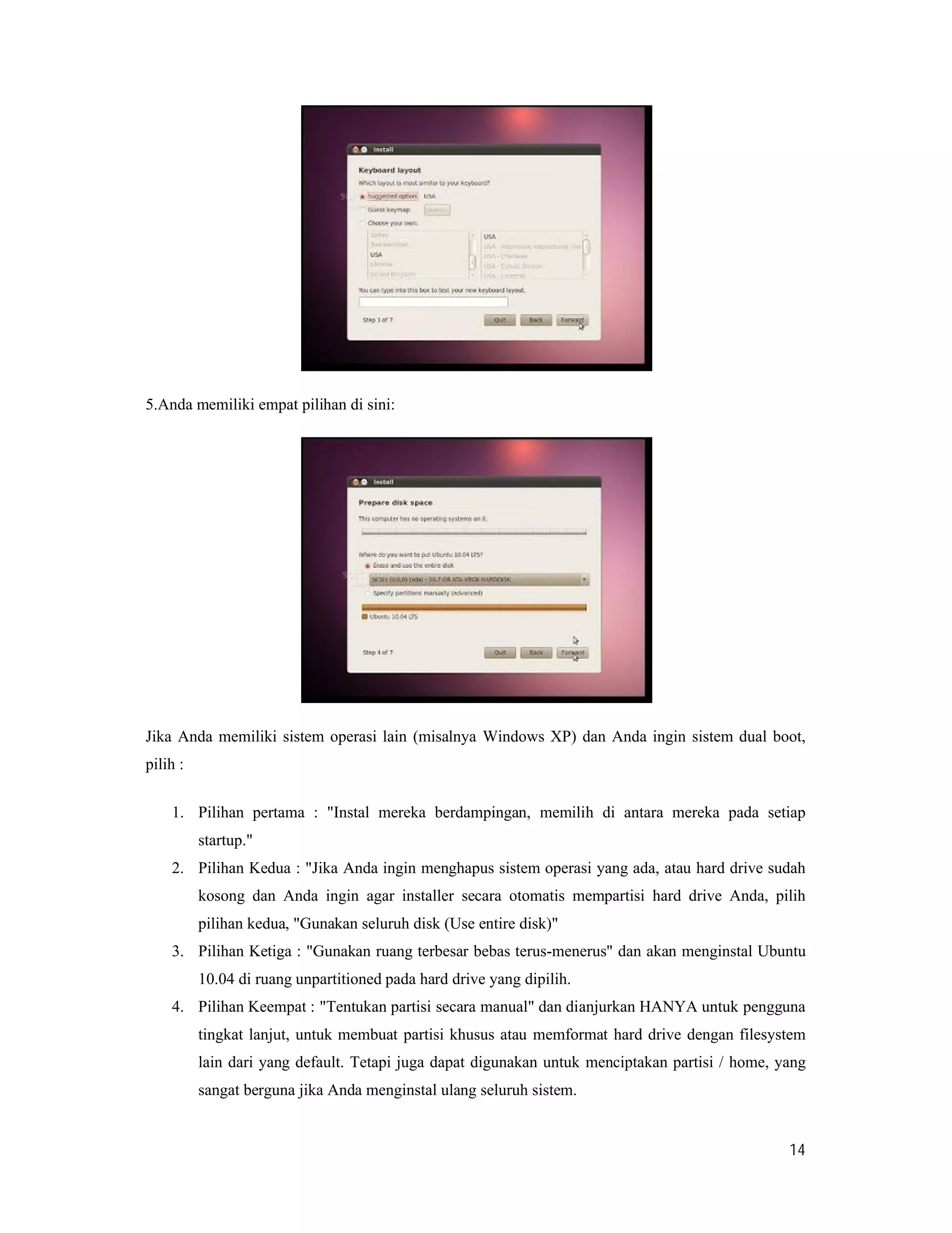 Instalasi linux ubuntu dan windows 7 lengkap | PDF