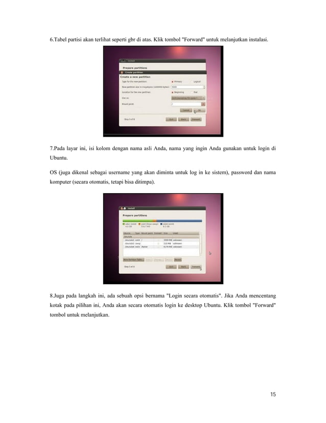 Instalasi linux ubuntu dan windows 7 lengkap | PDF