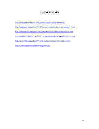 Instalasi linux ubuntu dan windows 7 lengkap | PDF