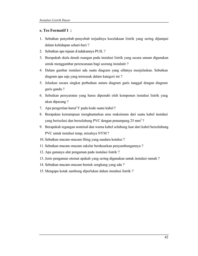 Instalasi listrik dasar | PDF