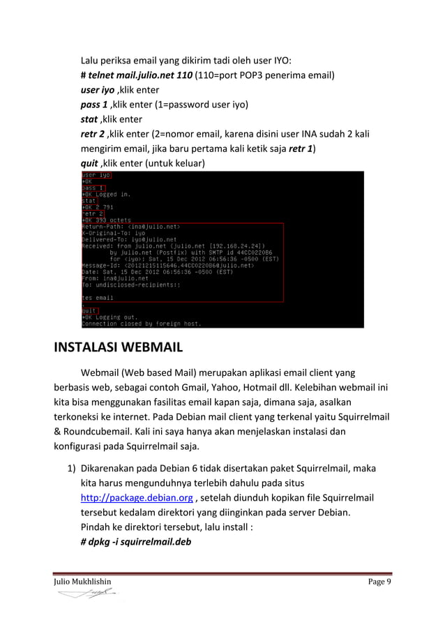 Instalasi Mail Server & Webmail | PDF
