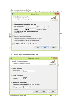 Instalasi mariadb | PDF