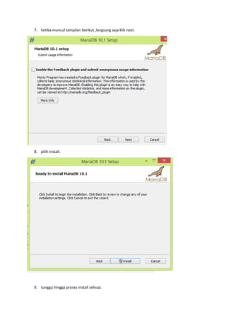 Instalasi mariadb | PDF
