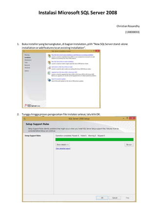 Tutorial Instalasi MySQL Server 2008 Express | PDF
