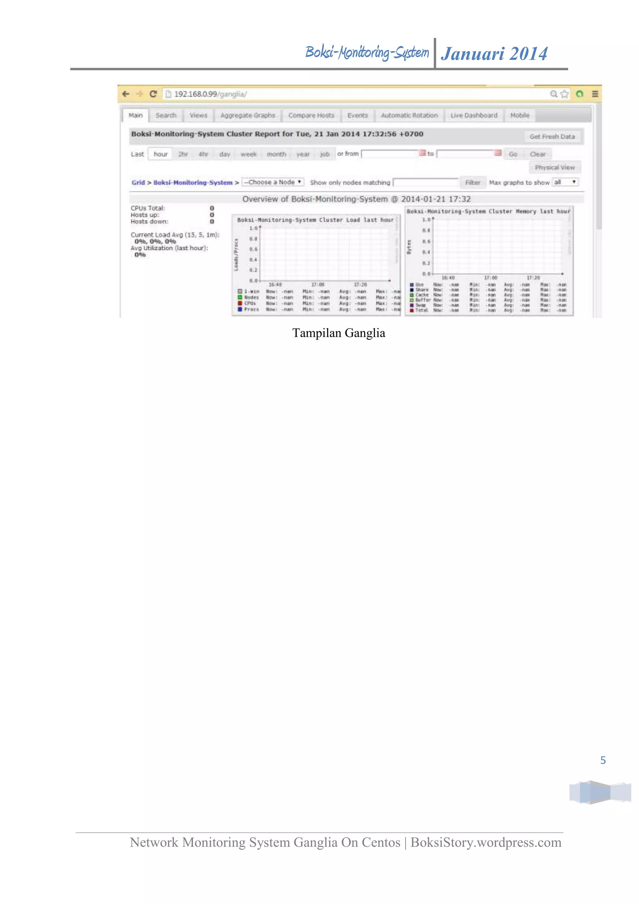 Dokumentasi Instalasi Network Monitoring System Ganglia on Centos 6 | DOCX