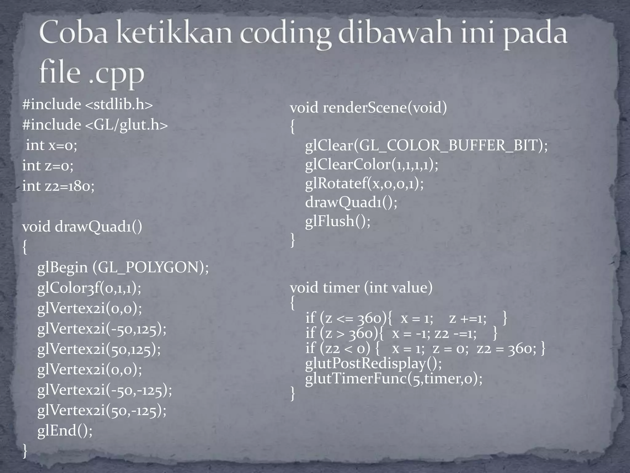 Instalasi OpenGL – GLUT | PPT Instalasi OpenGL – GLUT | PPT