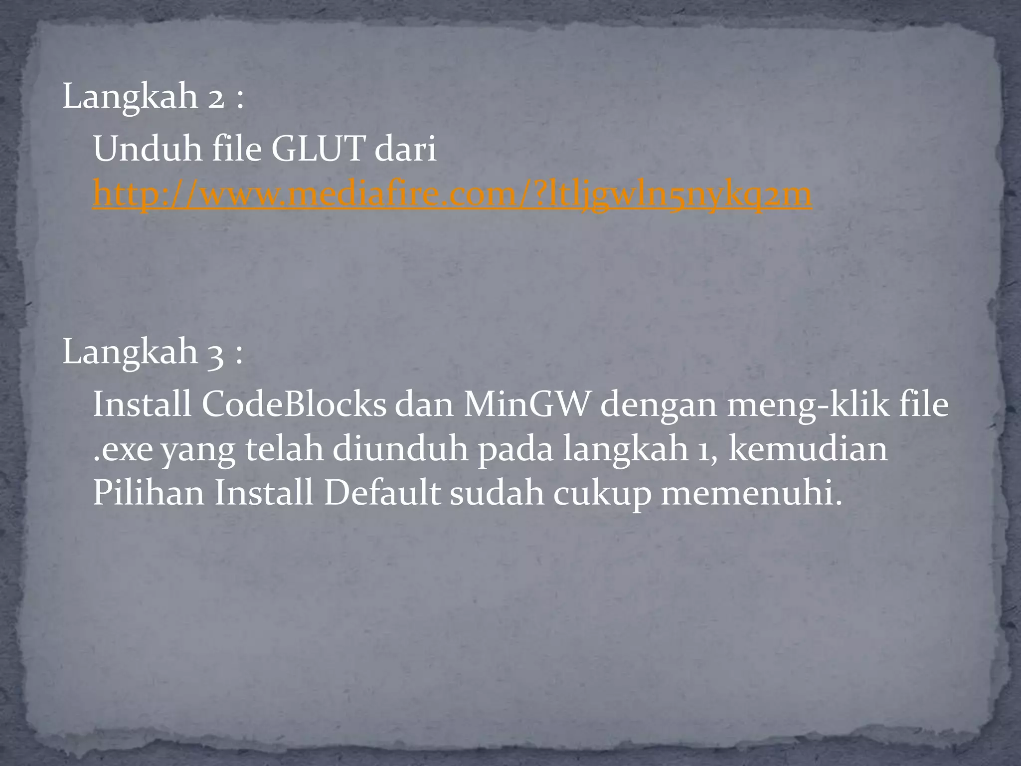 Instalasi OpenGL – GLUT | PPT Instalasi OpenGL – GLUT | PPT