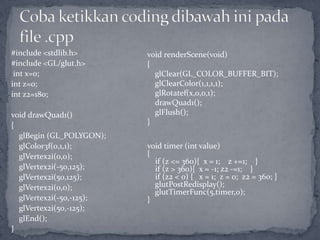 Instalasi OpenGL – GLUT | PPT
