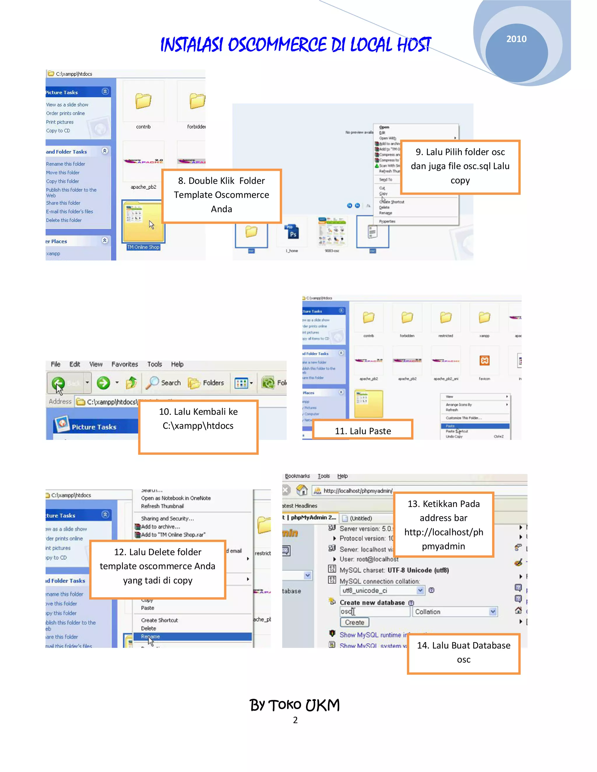 Instalasi oscommerce di local host | PDF