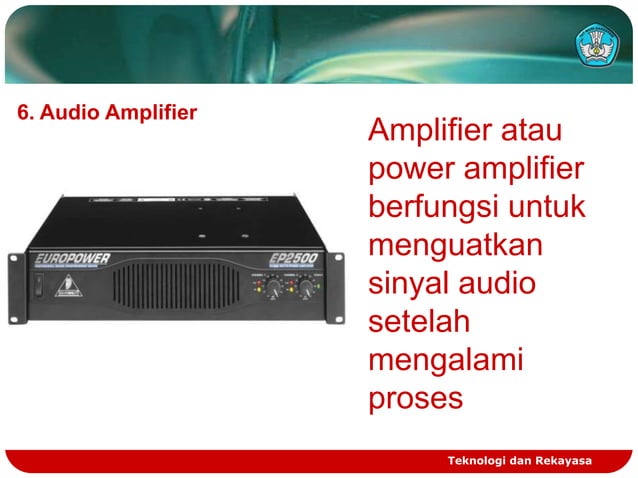 Instalasi peralatan sound sistem | PPTX